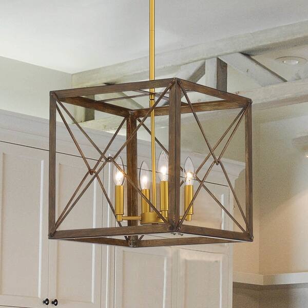 The Gray Barn Highclere Vintage 4-light Cage Chandelier - 14.5"x14.5 ...