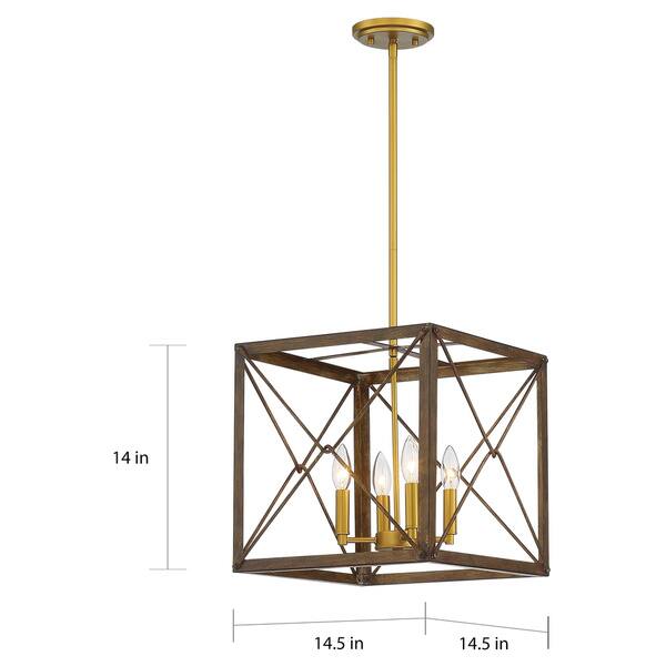 The Gray Barn Highclere Vintage 4-light Cage Chandelier - 14.5"x14.5 ...
