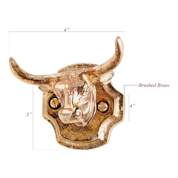 Hip Vintage Roxen Raw Nickel Steer Hooks (Set of 4) - Bed Bath & Beyond ...