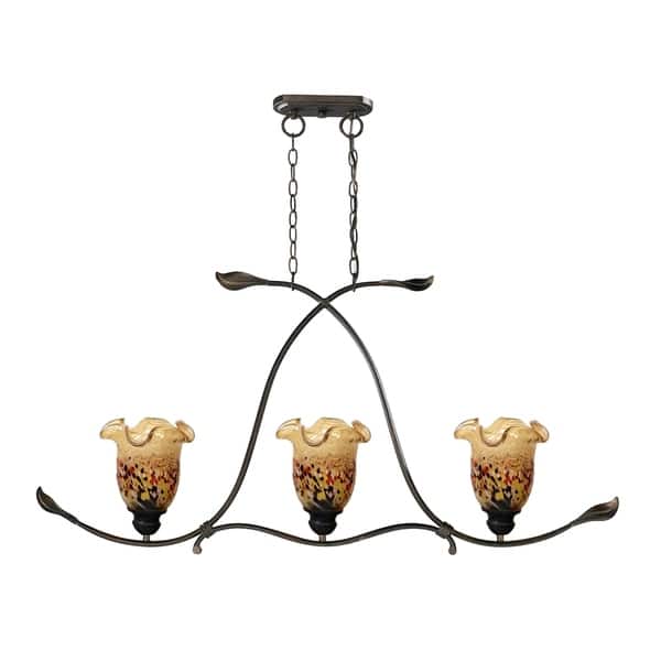Luster 3-Light Hand Blown Art Glass Hanging Fixture - Bed Bath & Beyond ...