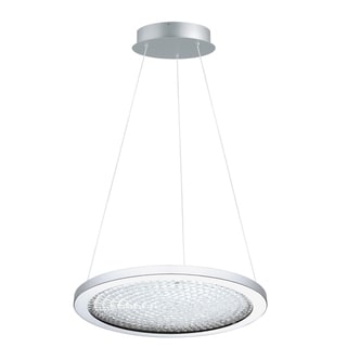 Eglo Arezzo 3 LED 18-inch Chrome Pendant with Clear Glass - Bed Bath ...