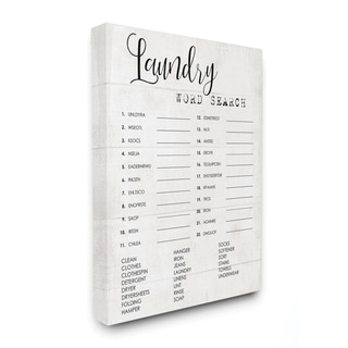 Stupell Laundry Word Scramble Fun Family Word Design Canvas Wall Art ...