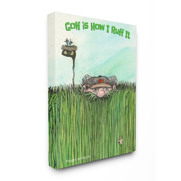 Stupell Golf Is How I Ruff It Funny Golf Cartoon Sports Design Canvas ...