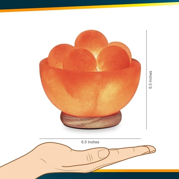 Himalayan Glow Hand Crafted Salt Lamp Bowl with Massage Balls | Perfect ...