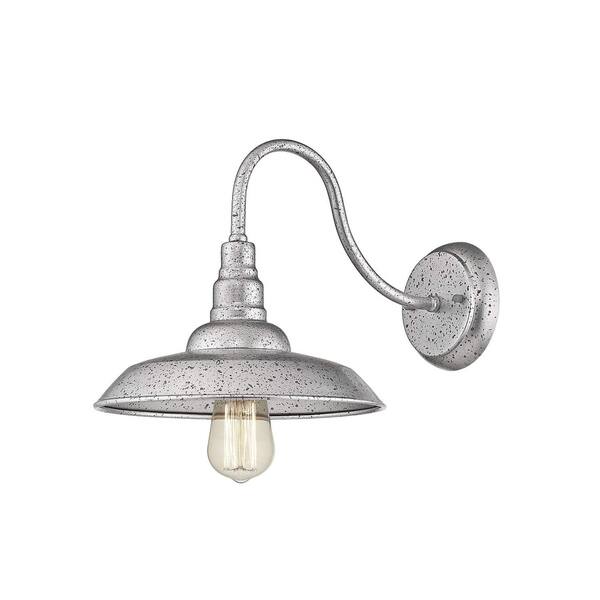 Rustic Barn Light, Farmhouse Wall Light, Dome Shade Light in Galvanized ...