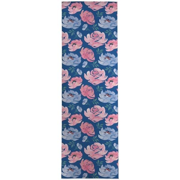 BOHO FLORAL DANCE DARK BLUE Kitchen Runner By Kavka Designs - Bed Bath ...