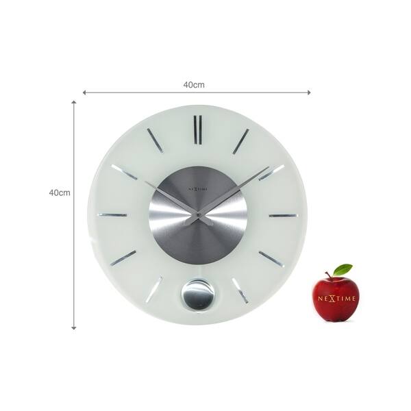 Unek Goods NeXtime Stripe Pendulum Wall Clock, Round, Glass and Metal ...