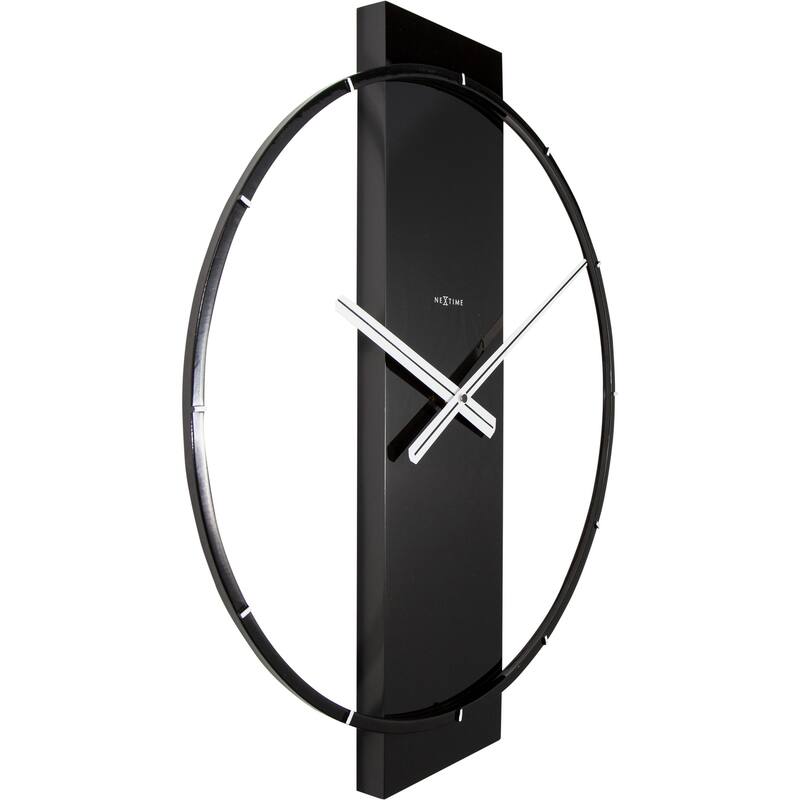 Unek Goods NeXtime Carl Wall Clock, Wood and Metal, Black, Battery ...