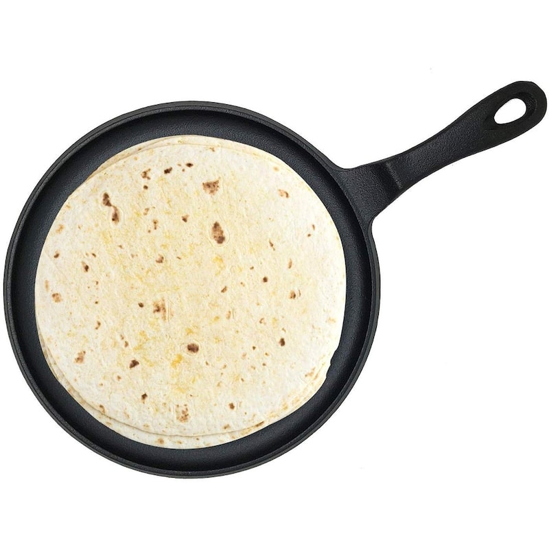 Cast Iron Round Comal 10" - Heavy Duty & Pre-Seasoned - Works on ...