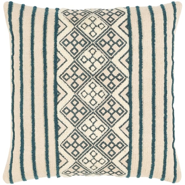 Tihana Bohemian Block Print 20-inch Throw Pillow - Bed Bath & Beyond ...