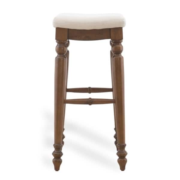 Matteo 30" Backless Counter Stool, Linen/Walnut - Bed Bath & Beyond ...