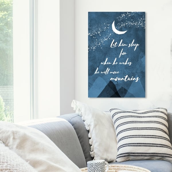 Oliver Gal Typography and Quotes Wall Art Canvas Prints 'Move Mountains ...