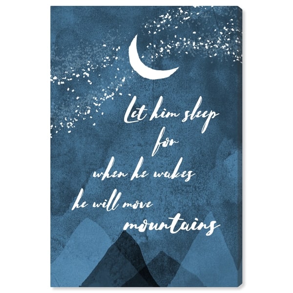 Oliver Gal Typography and Quotes Wall Art Canvas Prints 'Move Mountains ...