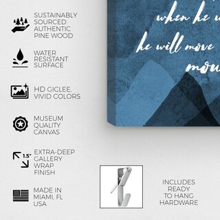 Oliver Gal Typography and Quotes Wall Art Canvas Prints 'Move Mountains ...