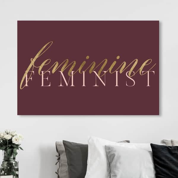Oliver Gal Typography and Quotes Wall Art Canvas Prints 'Feminine ...