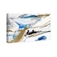 Oliver Gal Abstract Wall Art Canvas Prints 'Flowing Shades Blue' Paint ...