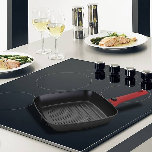 Greblon C2+ Non-Stick Coated Forged Aluminum Square Grill Pan with ...