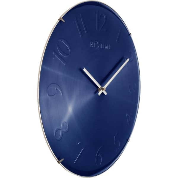 Unek Goods NeXtime Elegant Dome Wall Clock, Round, Glass, Metal Dial ...