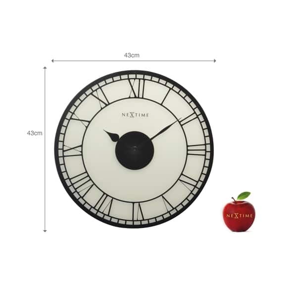Unek Goods NeXtime Big Ben Decorative, Round Wall Clock, Black Hands on ...