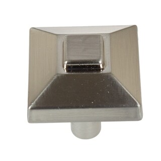 GlideRite 5-Pack 7/8 in. Satin Nickel Square Pyramid Cabinet Knobs ...