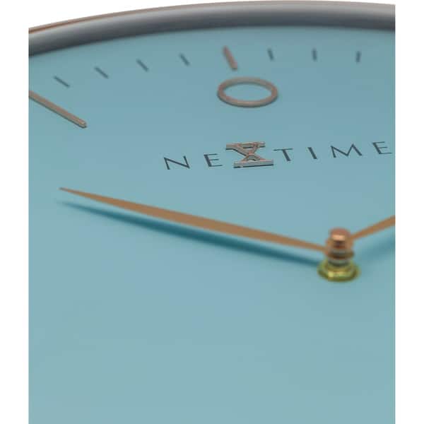 Unek Goods NeXtime Glamour Metal Dome Wall Clock, Round, Aluminum and ...