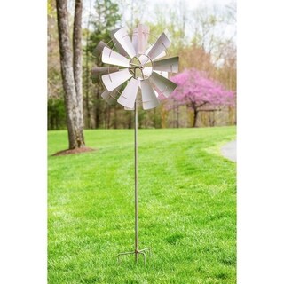 72-inch Galvanized Windmill Kinetic Wind Spinner - Bed Bath & Beyond ...