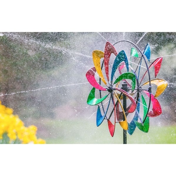 Multi-Color 75 in. Hydro Kinetic Wind Spinner - On Sale - Bed Bath ...