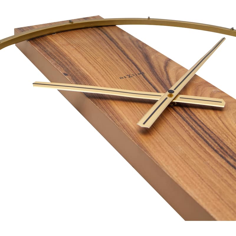 Unek Goods NeXtime Carl Wall Clock, Wood and Metal, Brown, Battery ...