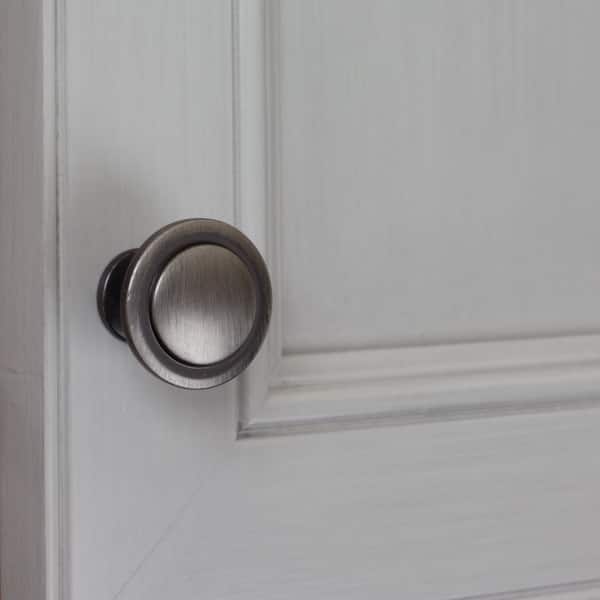 GlideRite 5-Pack 1-1/4 in. Satin Pewter Round Ring Cabinet Knobs - Satin Pewter - Bed Bath ...