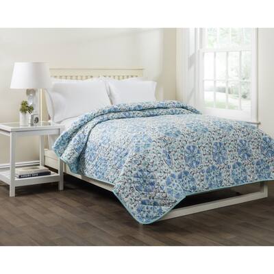Isaia Floral Full/ Queen Single Quilt - Overstock - 30800644