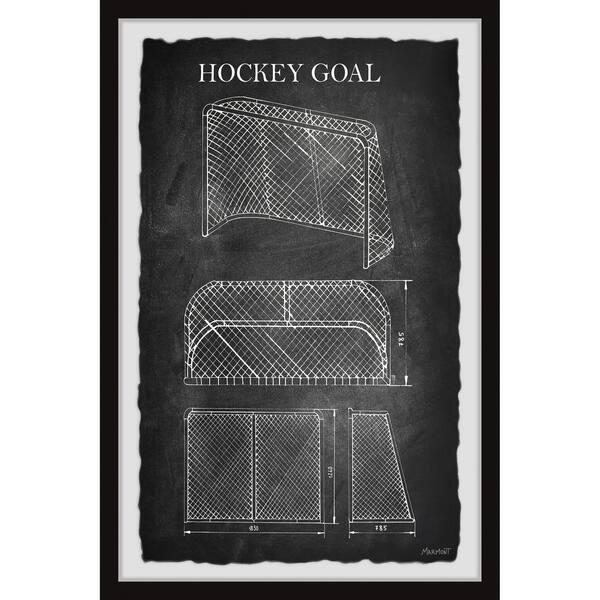 'Hockey Goal Blueprint II' Framed Painting Print - Bed Bath & Beyond ...