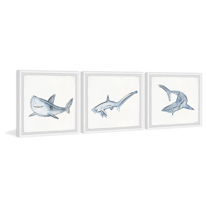 Elasmobranch Fish Family Triptych - Overstock - 30802676