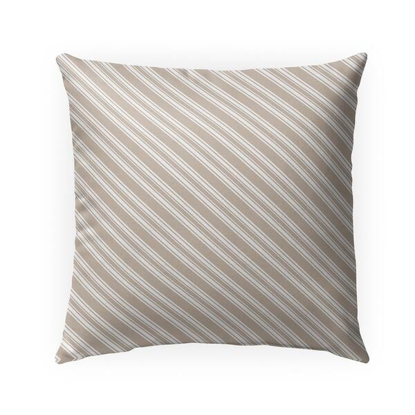 DIAGONAL CANDY STRIPES BEIGE Indoor|Outdoor Pillow By Kavka Designs - N ...