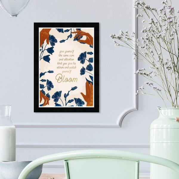 Wynwood Studio 'Watch Yourself Bloom' Typography and Quotes Framed Wall ...