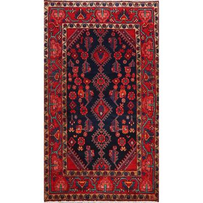 Vintage Geometric Nahavand Persian Kitchen Area Rug Hand-Knotted - 3'5 ...