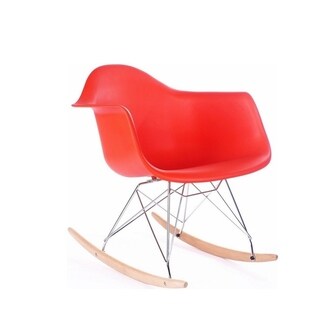 Rocker Dining Chair, made of wood/metal legs and Polypropylene seat ...