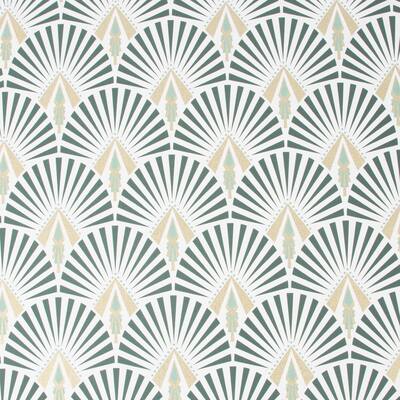 Selena Dark Green Art Deco Wallpaper - Overstock - 30827769