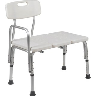 Offex 300 Lb. Capacity Adjustable White Bath & Shower Transfer Bench ...