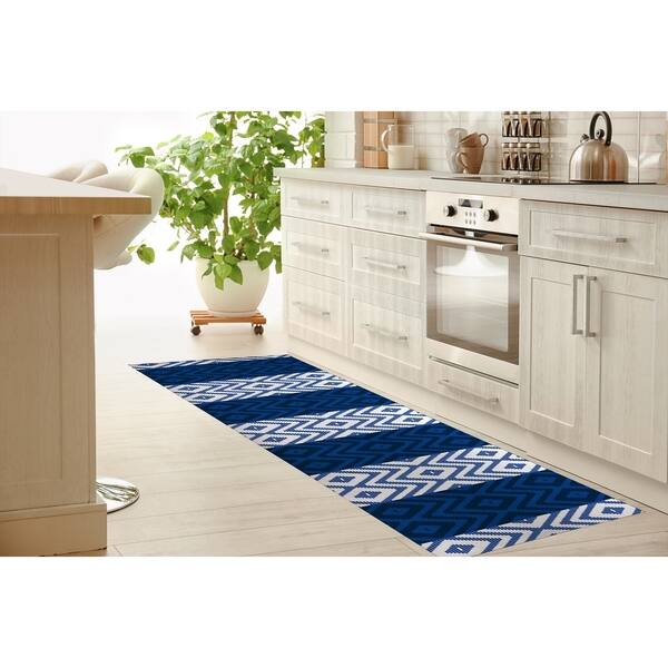 RATTAN BLUE Kitchen Mat By Kavka Designs - Bed Bath & Beyond - 30842824