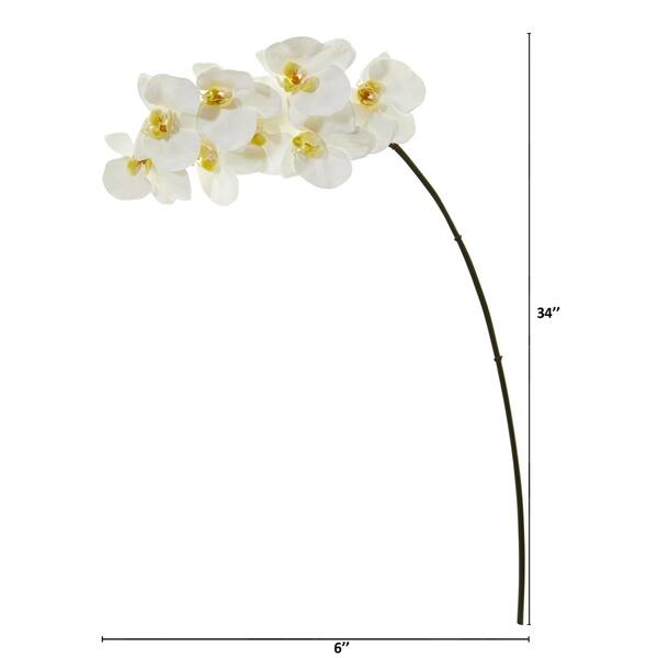 34" Phalaenopsis Orchid Artificial Flower (Set of 6) - Bed Bath ...
