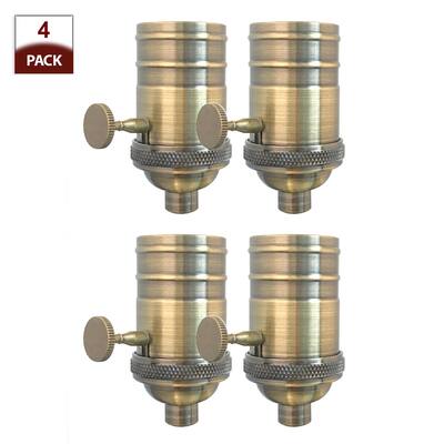 Royal Designs 3-Way Turn Knob Lamp Socket with a Solid Metal Cast Shell ...
