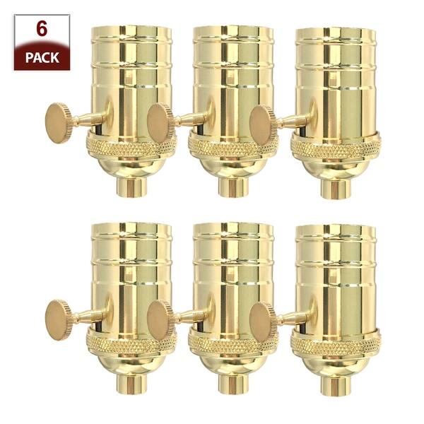 Royal Designs 3-Way Turn Knob Lamp Socket with a Solid Metal Cast Shell ...