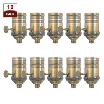 Royal Designs 3-Way Turn Knob Lamp Socket with a Solid Metal Cast Shell ...