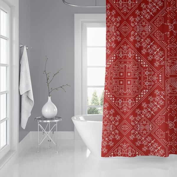 Baybar Terracotta Shower Curtain By Kavka Designs Bed Bath And Beyond