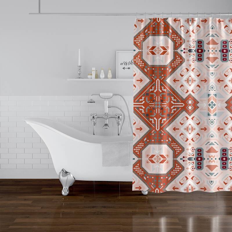 Abadeh Terracotta Shower Curtain By Kavka Designs Bed Bath And Beyond