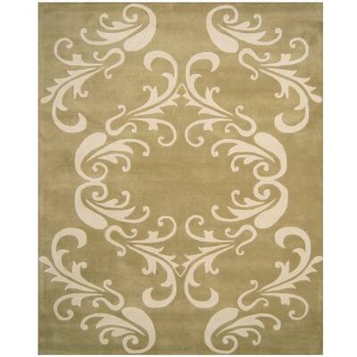 Handmade Tibetan Wool Rug (India) - 8' x 10' - Overstock - 30885159