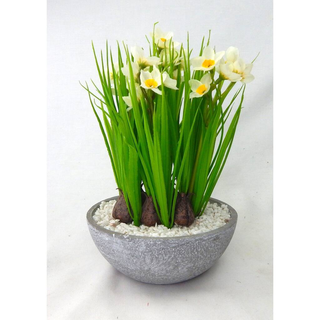 Flowering buttercup daffodil arrangement - Overstock - 30891758