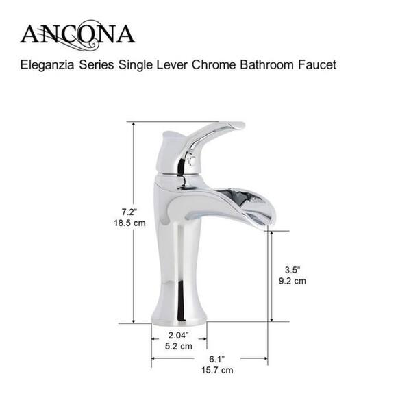 Ancona Eleganzia Single Lever Bathroom Faucet in Chrome Finish - Bed ...