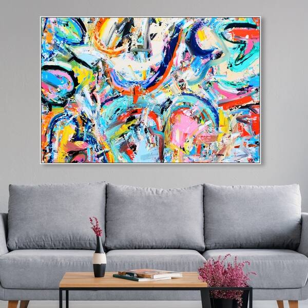 Oliver Gal Abstract Wall Art Framed Canvas Prints 'Vita Loqui by Tiago ...