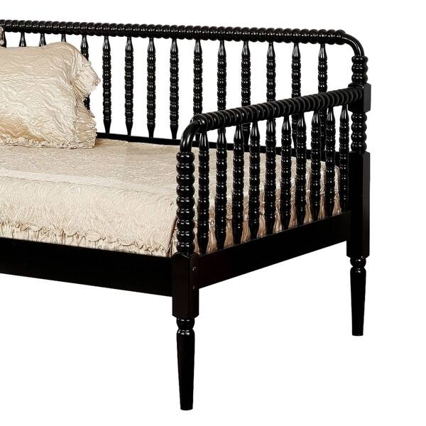 Wooden Twin Size Daybed with Spool Bed Frame and Railing Headboard ...